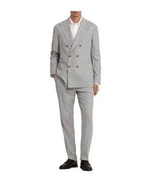 Brunello Cucinelli Double Breast Silk Blend Suit