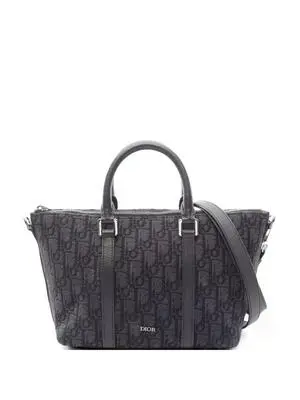 Dior 2000s Oblique Weekender 25 Handbag - Black