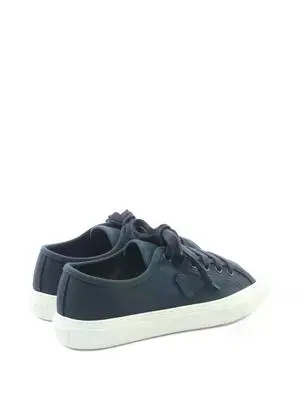 Prada Canvas Round Toe Lace Up Sneakers