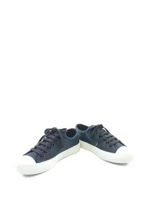 Prada Canvas Round Toe Lace Up Sneakers