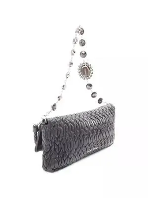 Miu Miu Crystal-embellished Matelassé Shoulder Bag