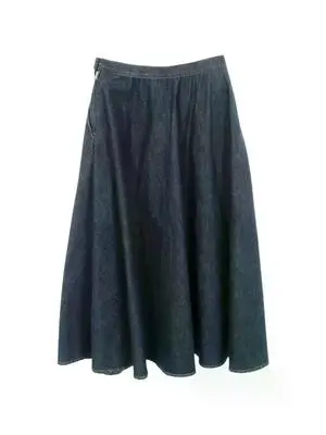 Gucci 2010s Logo-embroidered Flared Skirt