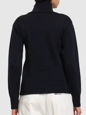 JIL SANDER Embroidered Logo Turtleneck Sweater