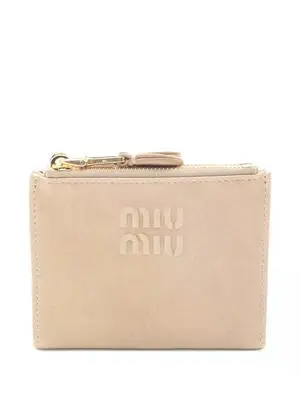 Miu Miu 2020s Leather Wallet - Neutrals