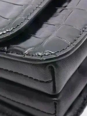 Balenciaga B. Croc-embossed Cross Body Mini Bag