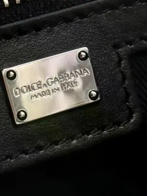 Dolce & Gabbana Dg Logo Plaque Canvas Tote Bag