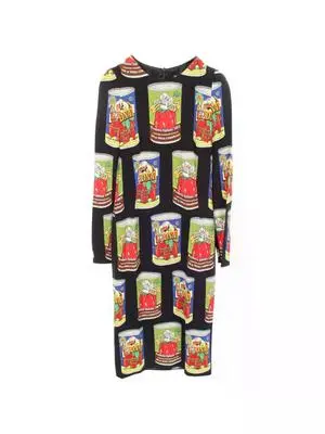 Dolce & Gabbana Tomato Can Print Midi Dress