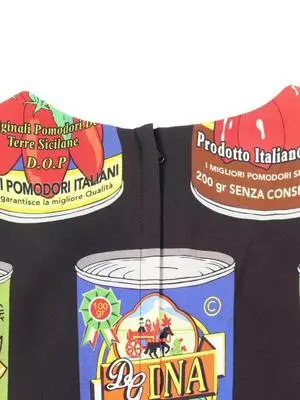 Dolce & Gabbana Tomato Can Print Midi Dress