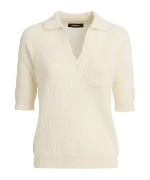 FABIANA FILIPPI Fabiana Filippi Short Sleeve Knit Polo Top
