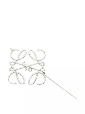 Loewe Anagram Cut-out Brooch - Silver