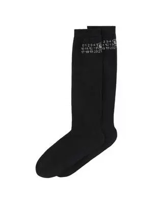 MAISON MARGIELA Numeric Signature Ribbed Knit Socks