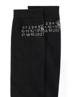 MAISON MARGIELA Numeric Signature Ribbed Knit Socks