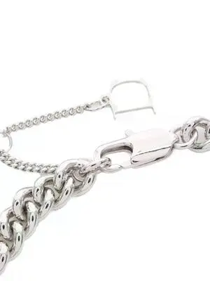 Dior Tone Logo Plate Curb-link Chain Bracelet