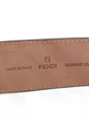 Fendi Ff Logo Leopard Print Belt