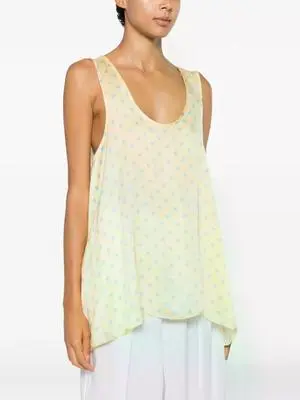 American Vintage Polka Dot Print Sleeveless Top