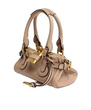 Chloé Chloe Paddington Grain Leather Shoulder Bag Brown