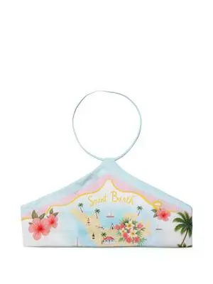 MC2 SAINT BARTH Graphic Print Halterneck Bikini Top - Blue