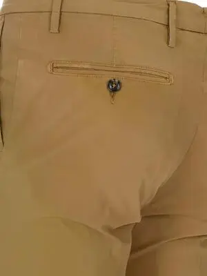 B SETTECENTO Mustard Yellow Button-fastening Trousers With Turn-up Hems