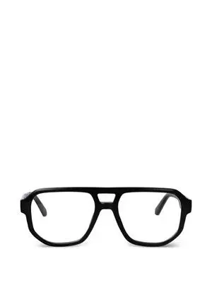 Calvin Klein Pilot-frame Geometric Eyeglasses - Black