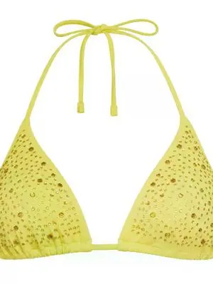 Guess Crystal-embellished Triangle Bikini Top