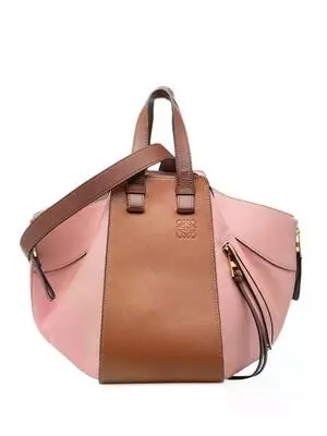 Loewe Small Tricolor Leather Hammock Satchel - Brown