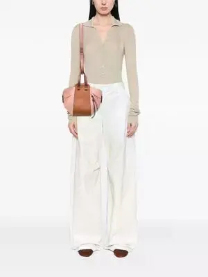 Loewe Small Tricolor Leather Hammock Satchel - Brown