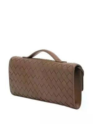 Bottega Veneta Lambskin Intrecciato Andiamo Clutch Bag
