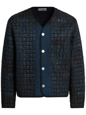 Stone Island Hooded Popcorn Stitch Nylon Zip-up