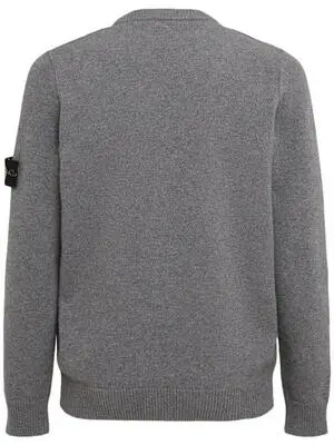 Stone Island Wool Blend Crewneck Sweater - Gray