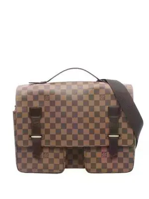 LOUIS VUITTON Damier Ebene Broadway Satchel - Brown