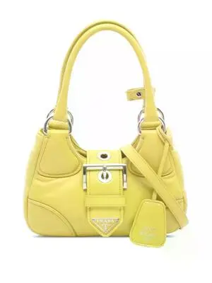 Prada Nappa Soft Padded Re Edition 2002 Moon Satchel - Yellow