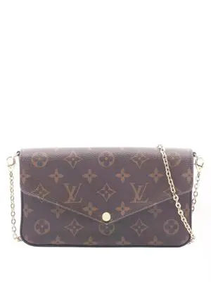 LOUIS VUITTON Monogram Pochette Felicie Crossbody Bag - Brown