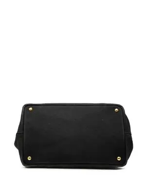 Prada Canvas Canapa Logo Satchel - Black