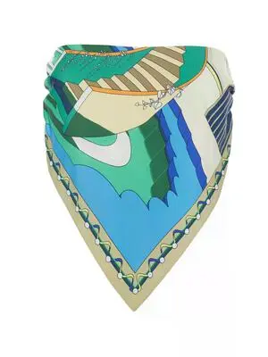 Tory Burch Printed Silk Scarf Top