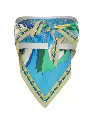 Tory Burch Printed Silk Scarf Top