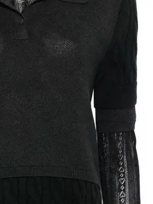 Marie Adam-Leenaerdt Layered Knitted Polo Top