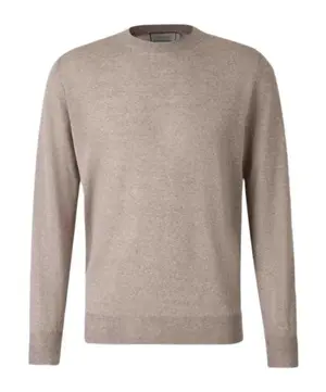 Canali Round-neck Sweater - Beige