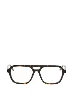 Saint Laurent Pilot-frame Glasses - Brown