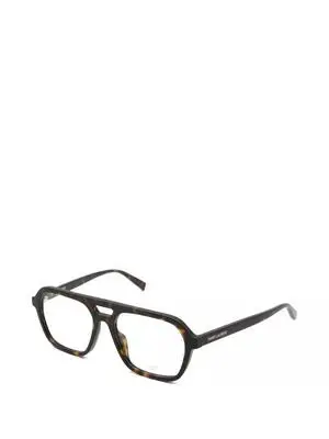 Saint Laurent Pilot-frame Glasses - Brown