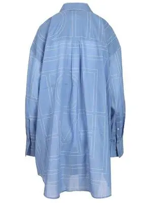 TOTEME Long Embroidered Shirt - Blue