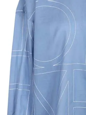 TOTEME Long Embroidered Shirt - Blue