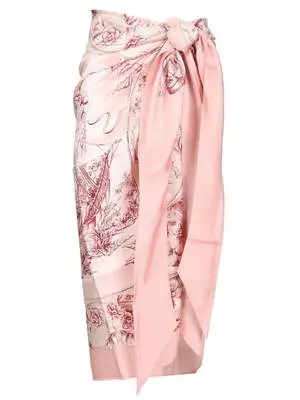 FERRAGAMO Pareo With Travel Print - Multicolor
