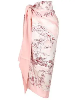 FERRAGAMO Pareo With Travel Print - Multicolor