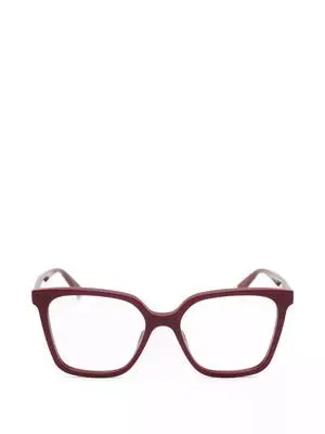 Saint Laurent Square Frame Glasses - Red