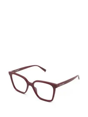 Saint Laurent Square Frame Glasses - Red