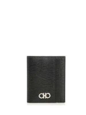 FERRAGAMO Gancini Credit Card Holder - Black