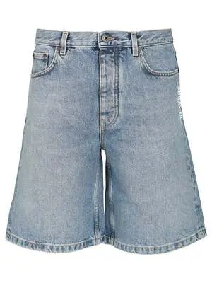 Off-white Distressed Bottoms For Men