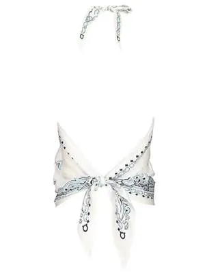FERRAGAMO Arabesque Print Scarf Top