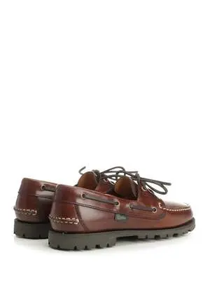 Paraboot Leather Loafers With Lug Sole
