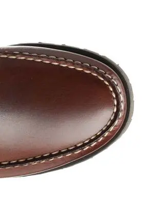 Paraboot Leather Loafers With Lug Sole